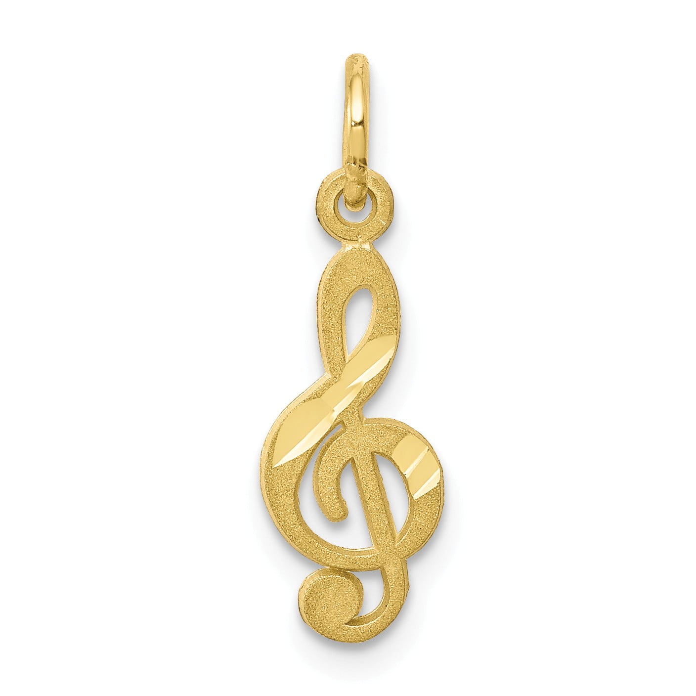 10k Small Treble Clef Charm in 10k Yellow Gold - Walmart.com