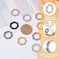 10Pcs 5 Colors 304 Stainless Steel Linking Rings Imitation Bone Beaded ...