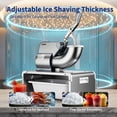Commercial Ice Shaver Crusher, 286 Lbs/Hr Electric Snow Cone Maker with ...