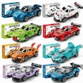 12Pcs Pull back car Building Block Children Cartoon Character lega toys ...