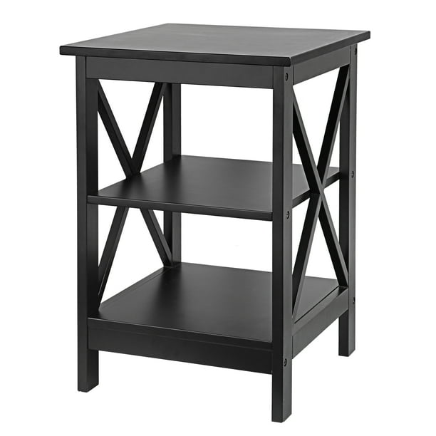 ZenSports Black Square End Table Wood Modern MDF Sofa Table - Walmart.com
