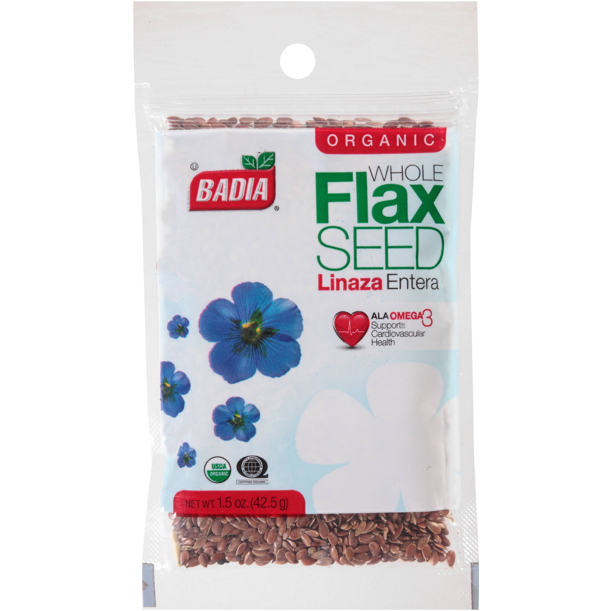 Badia Organic Whole Flax Seed, 1.5 oz - Walmart.com