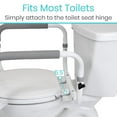 Vive Toilet Safety Rail – Adjustable Bathroom Grab Bar Frame with ...