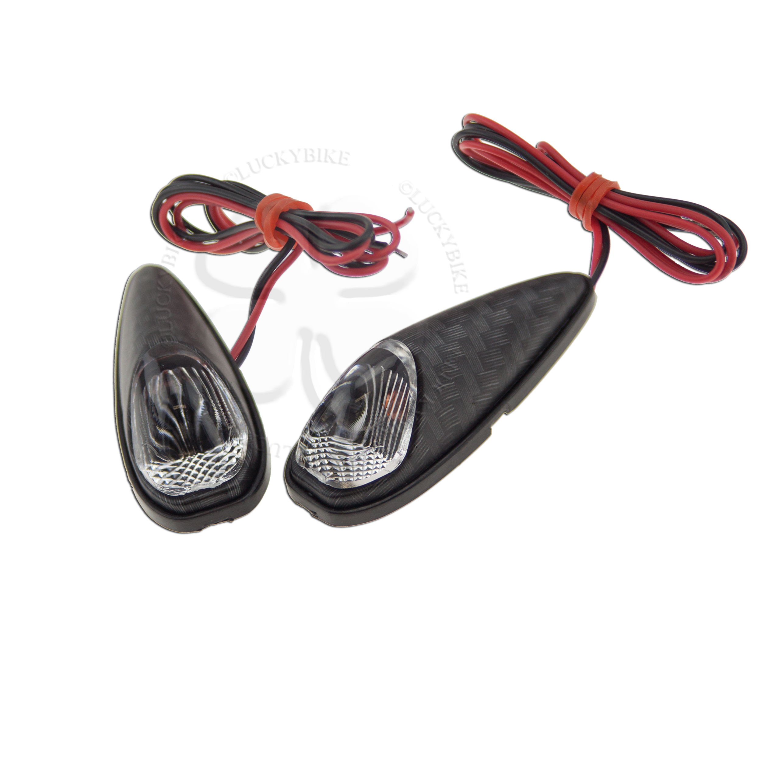 Mini Bullet LED Turn Signal Clear Carbon Motorcycle Blinker Surface ...