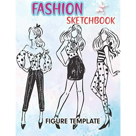 Fashion Sketchbook Figure Template: Large Female Figure Template ...