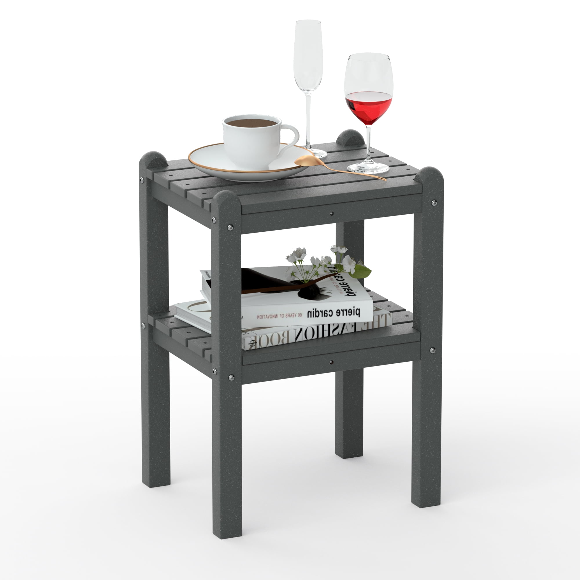 TORVA Outdoor Side & Accent Table All-Weather Recycled HDPE Lumber ...
