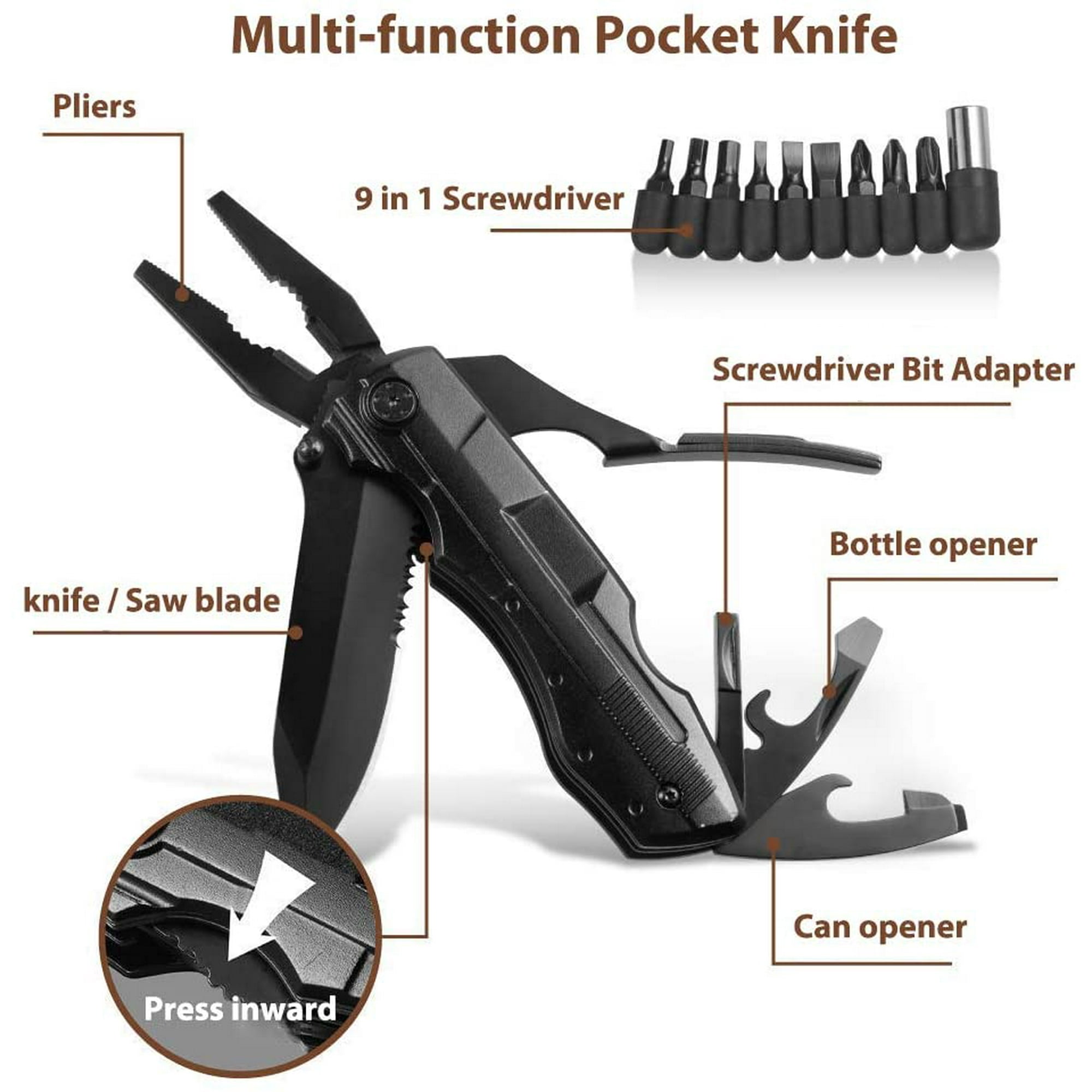 Click here for Funavi Multitool Pliers Pocket Knife  Folding Plie... prices