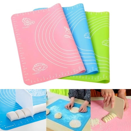 Silicone Rolling Cut Mat Fondant Clay Pastry Icing Dough Cake Tool ...