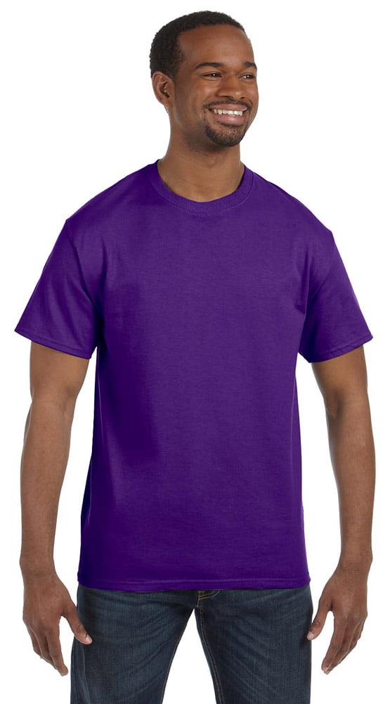 G500 Heavy Cotton T-Shirt -Purple-3X-Large - Walmart.com