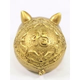 Feng Shui Gold 3" Legless Pig Head Oval Round Statue Figurine Gift Home ...