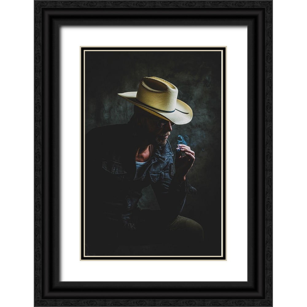 Gno 11x14 Black Ornate Wood Framed with Double Matting Museum Art Print ...