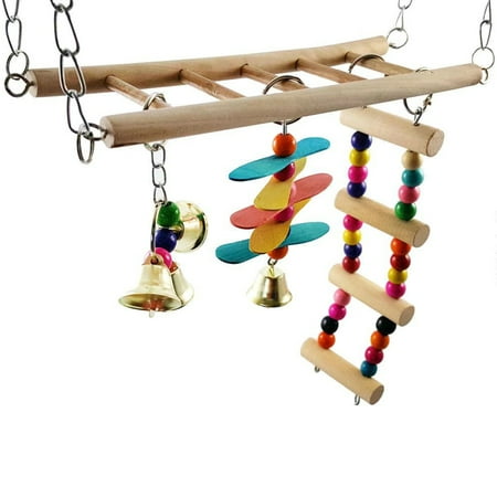 Bird Hanging Ladder Bird Swing Toys Birds Climbing Toys Wooden ...
