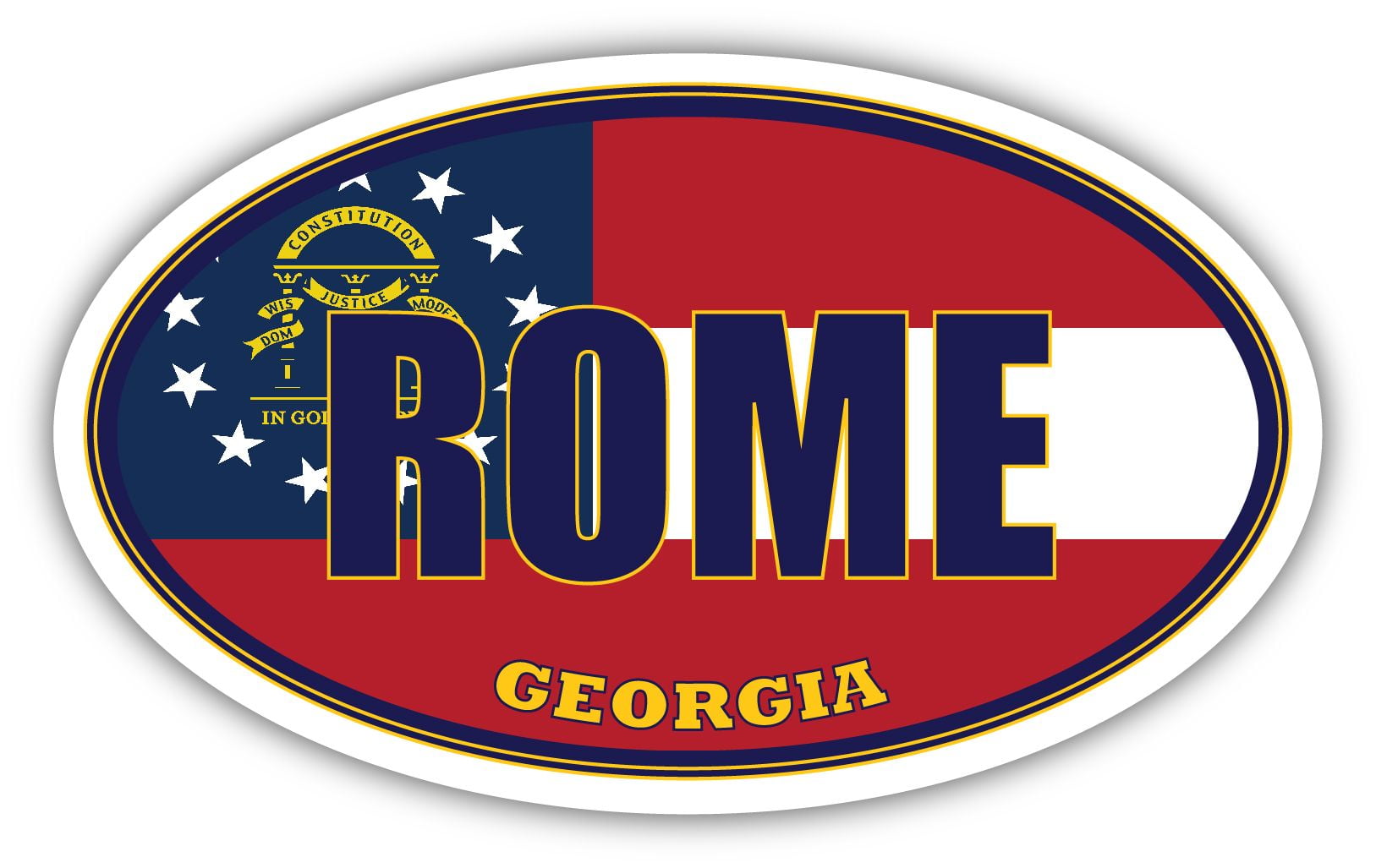 Rome City Georgia State State Flag | GA Flag Floyd County Oval State ...
