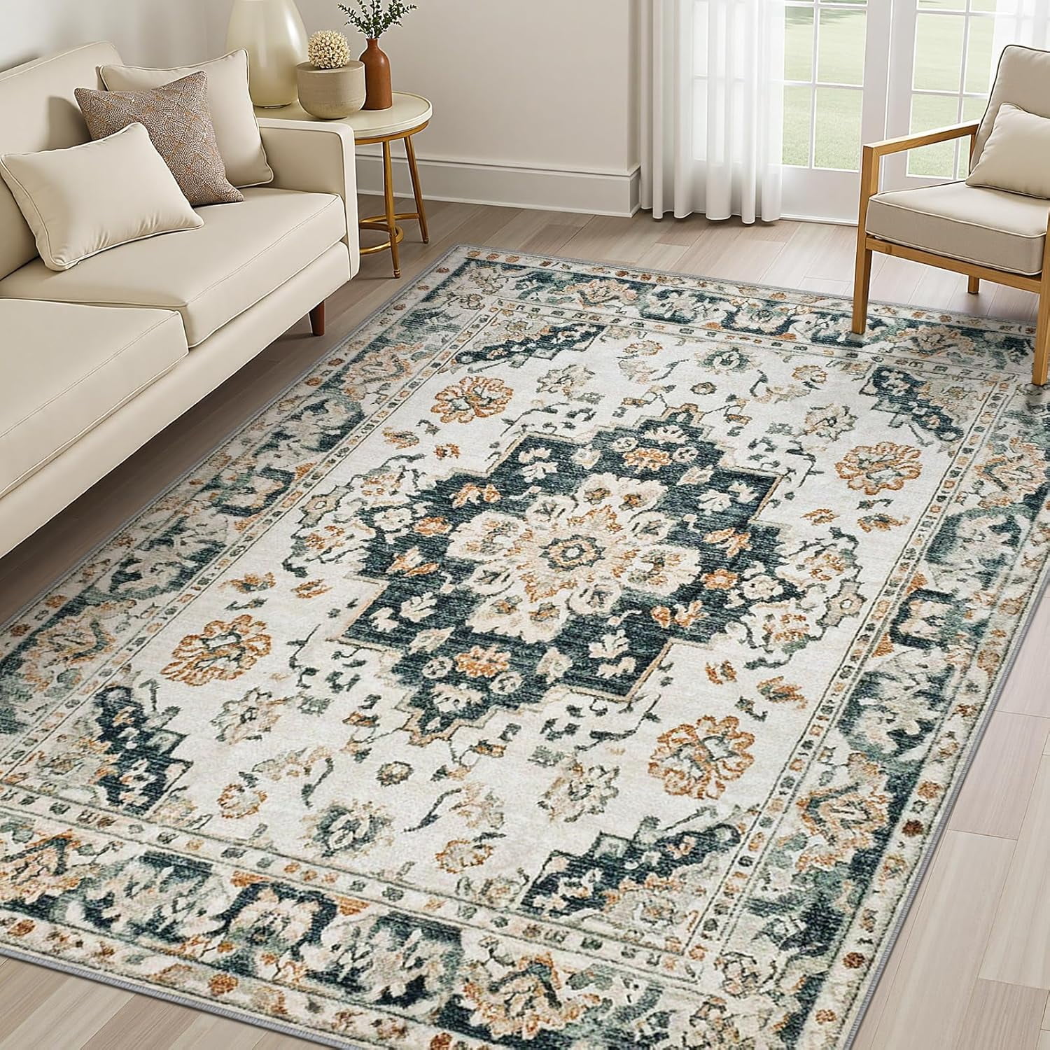 Click here for Siabc-4x6 Machine Washable Kitchen Rug - Non-Slip... prices