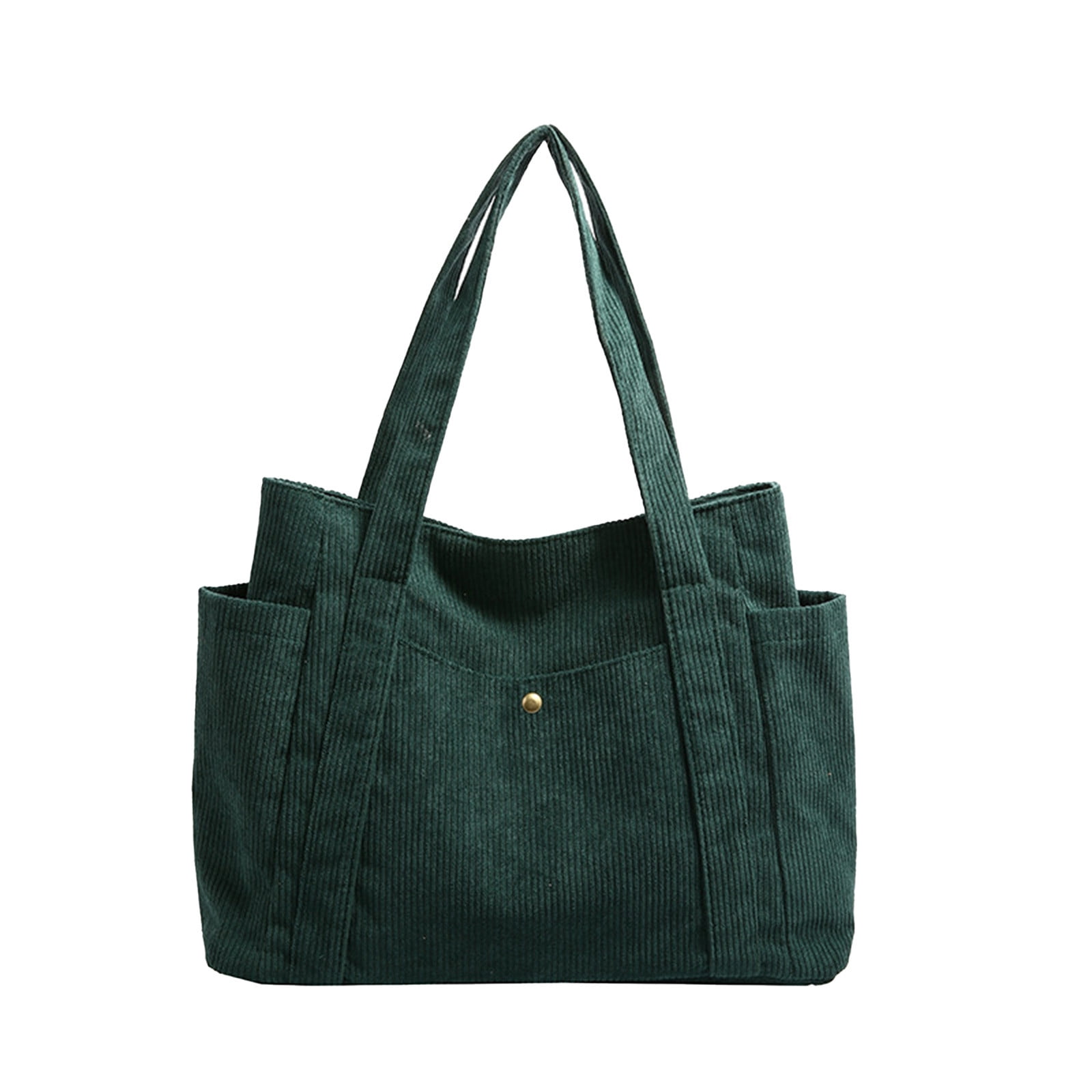 Women’s Canvas Tote Bag with Tassel Trim, Large Capacity Shoulder Bag ...