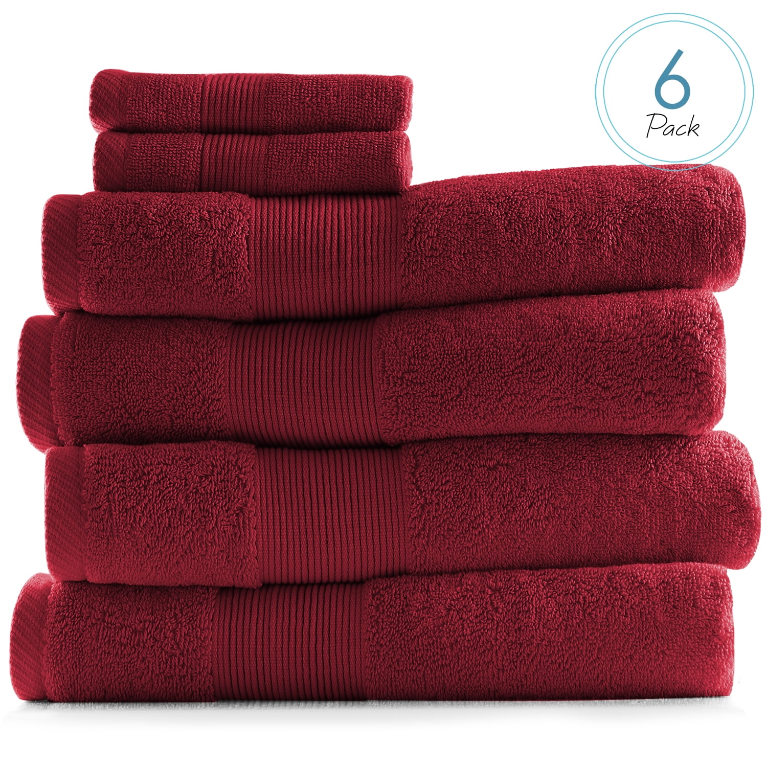 Hearth & Harbor Bath Towel Collection, 100% Cotton Luxury Soft Set of 4 ...