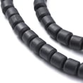 1Strand Handmade Polymer Clay Bead Strands Column Black 6.5x6mm Hole: 1 ...