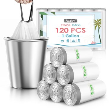 XUXRUS 1.2 Gallon Small Tote Trash Bags Bathroom Trash Bags, 72 per ...