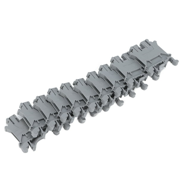 DIN Rail Mount Terminal, Conductivity Oxidation Resistant Screw Type Terminals Block 100Pcs ...