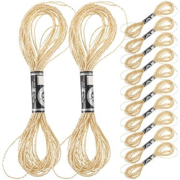 Metallic Embroidery Thread | No. L3 - Platinum | 500 Meter Cones (550 ...