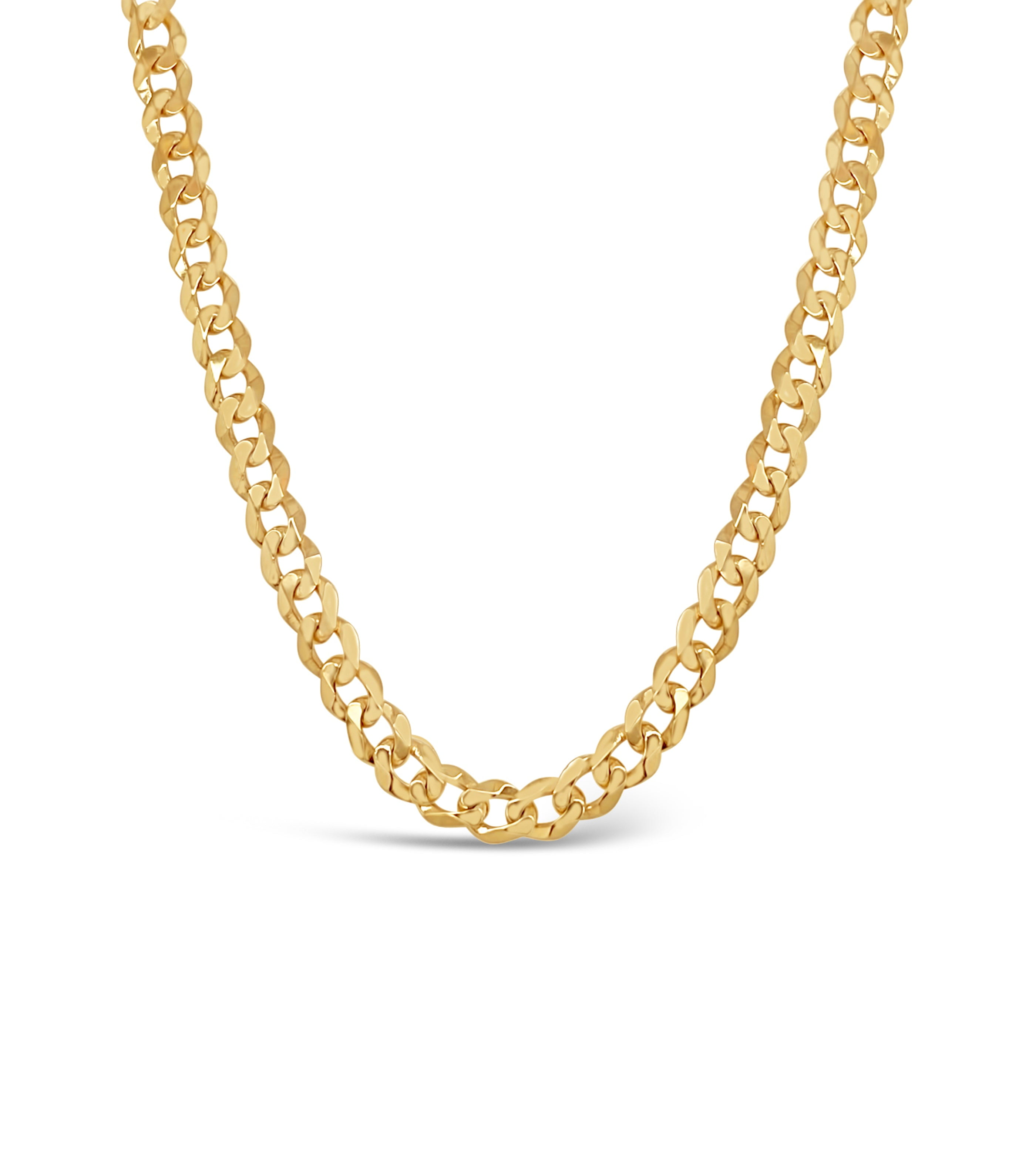 Olive & Chain Solid 14k Gold Curb Link Chain Necklace - Walmart.com