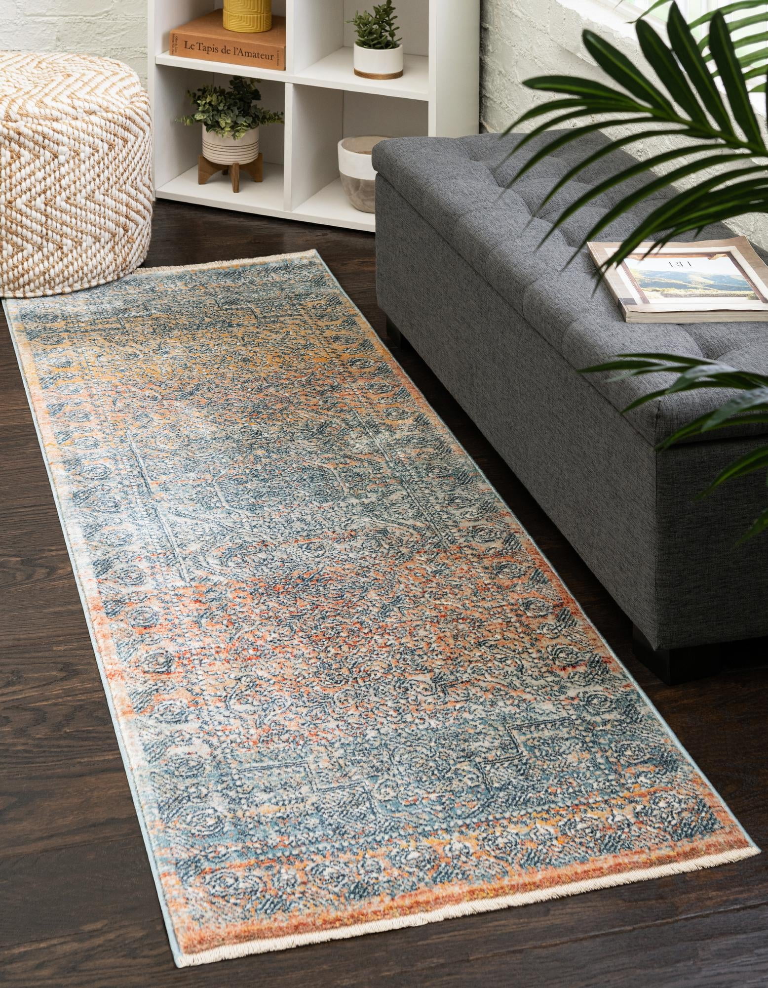 Rugs.com Newport Collection Rug – 2' x 8' Runner Multi Medium Rug ...