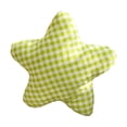 Five Pointed Star Plush Throw Pillow Grid Fabric Cushion for Sofa ...