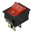 10Pcs Kcd4 Red Light 4 Pin Dpst On/Off Rocker Switch Kcd4 15A/250V 20A/125V Ac Single Throw ...