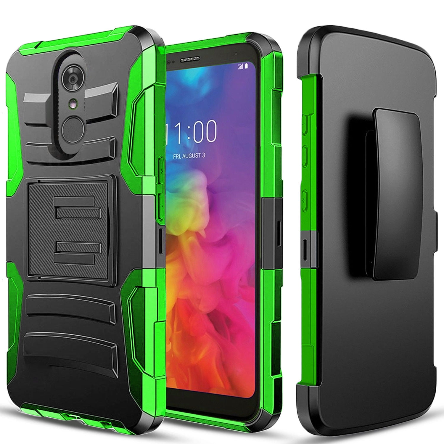 LG Q7 Case, LG Q7 Plus, [Combo Holster] Case And Built-In Kickstand ...