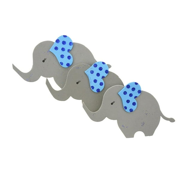 Glittered Elephant EVA Foam Cut Outs, 5-1/2-Inch, 10-Count, Blue ...