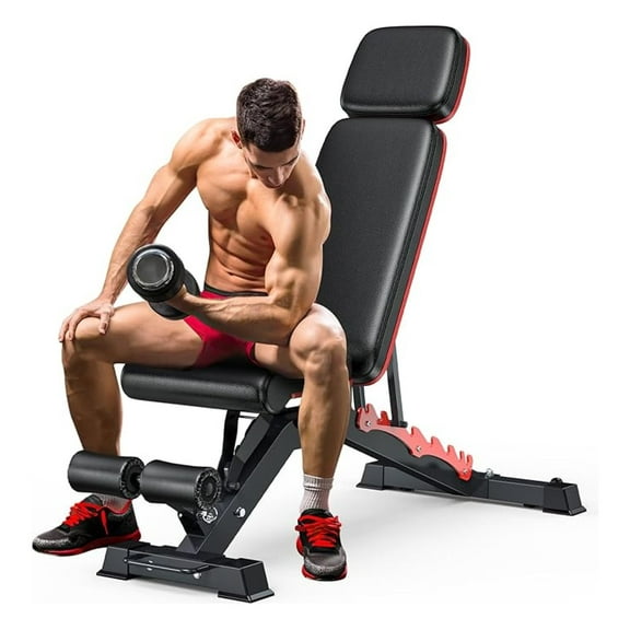 Titan Fitness Elite Series Adjustable FID Bench, Rated 500 LB Incline ...