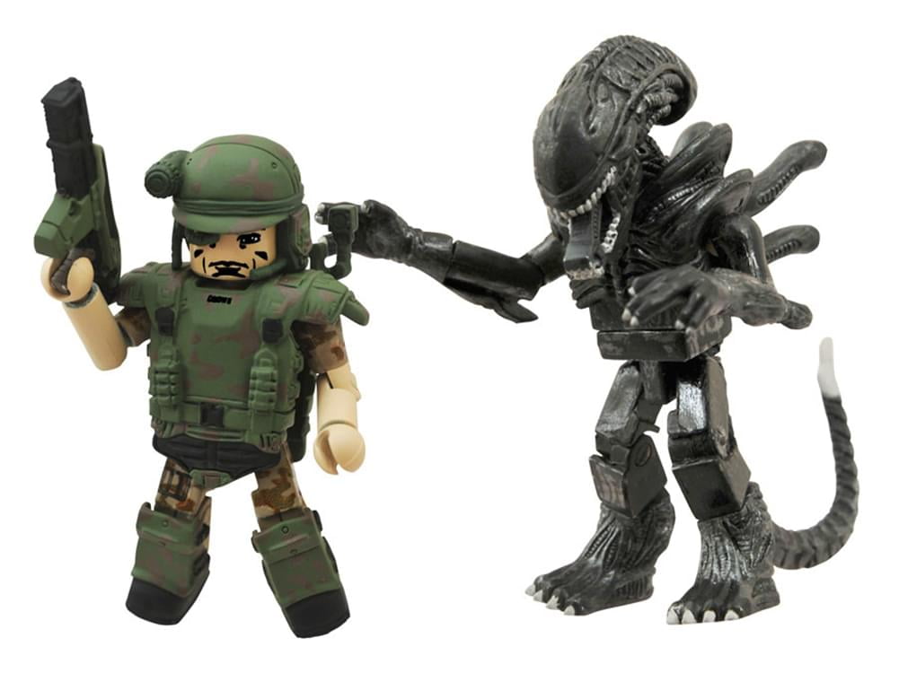 Aliens Minimates Series 2 Pvt. Crowe & Attacking Warrior Alien 2-Pack ...