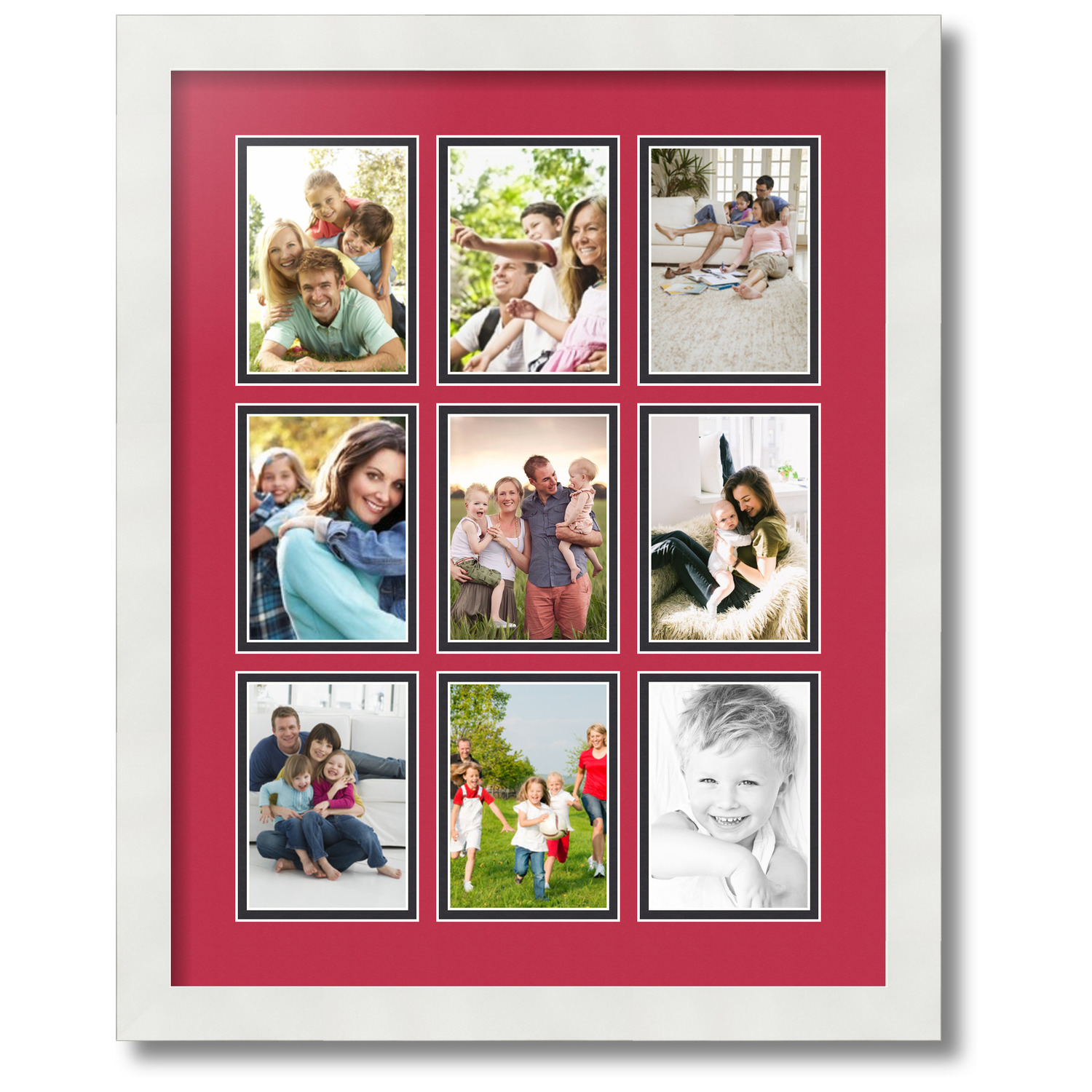ArtToFrames Collage Photo Picture Frame with 9 - 3.5x5 Openings, Framed ...