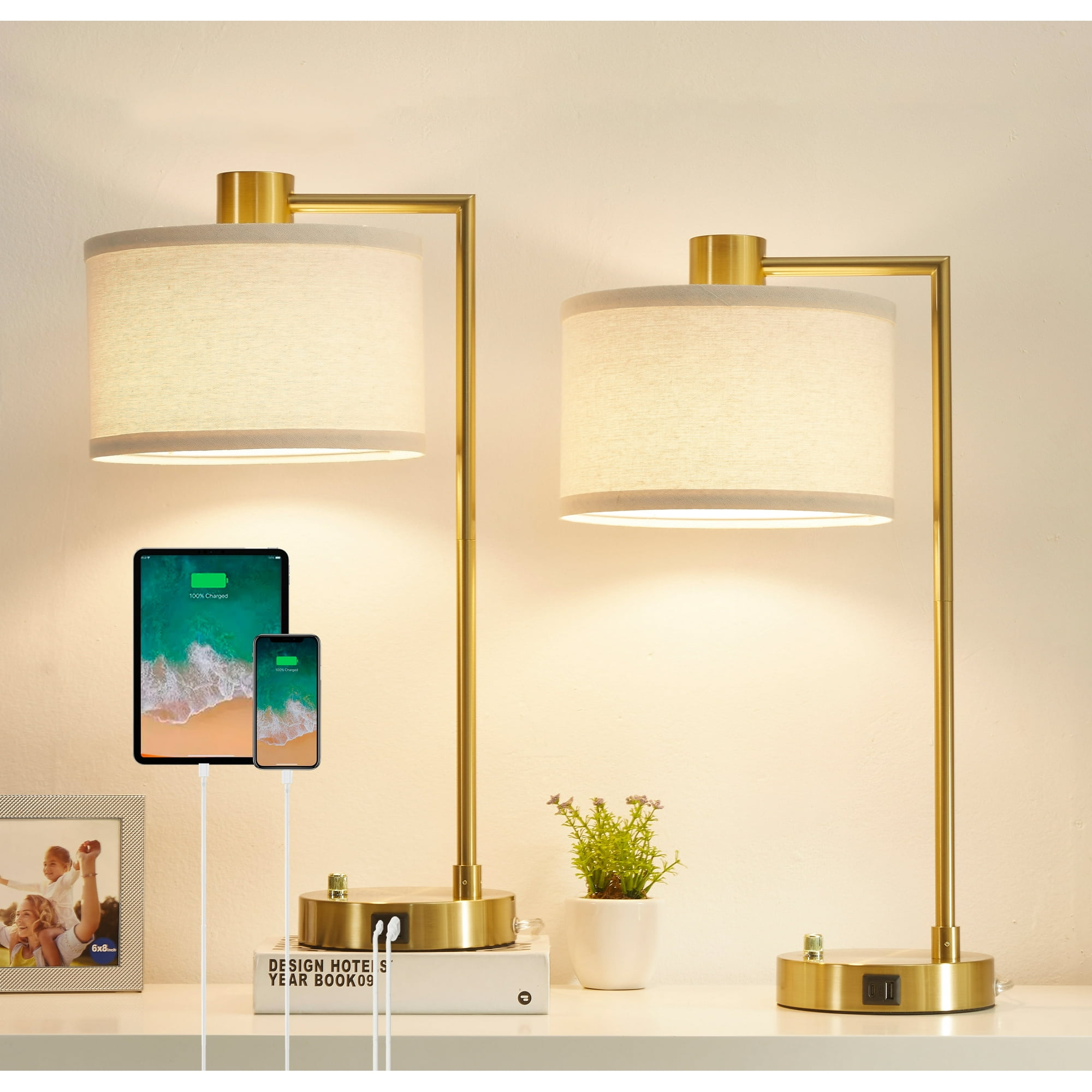 Click here for Natyswan Table Lamp For Bedroom Set Of 2 With Usb... prices