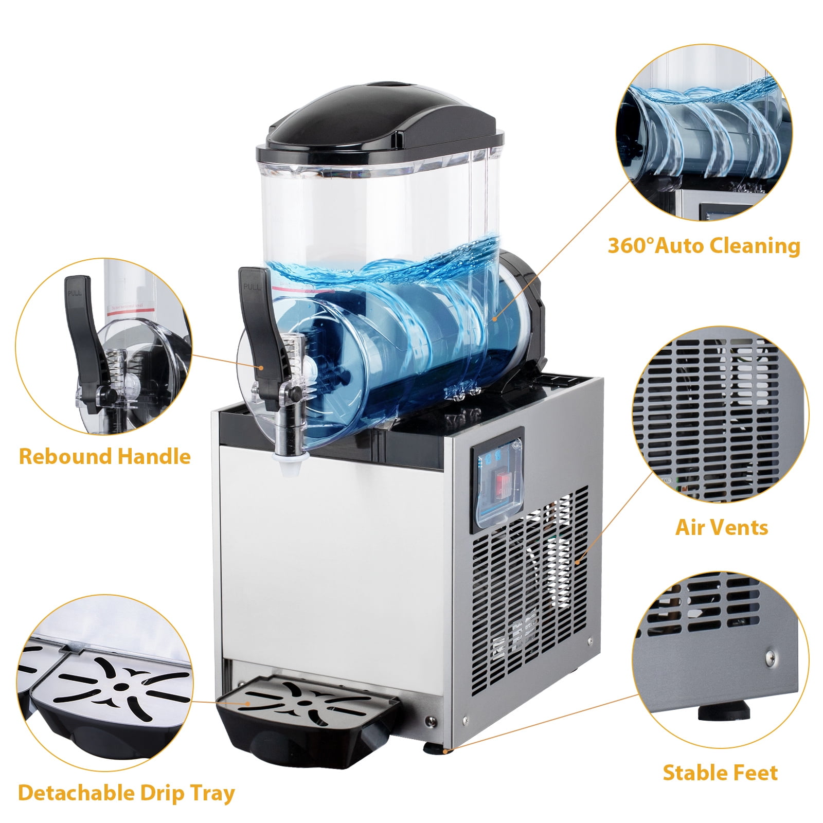 Buy Rocita Commercial Slushy Machine 12L Single-Bowl Slush Frozen Drink ...