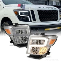 AKKON - For 2016-2024 Nissan Titan Projector Pair Headlights w/ LED DRL ...