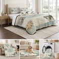 Full Quilt Bedding Set Tropical Beach Shell Coral Butterfly Breathable ...