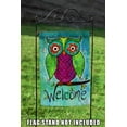 Toland Home Garden Rainbow Owl Bird Welcome Flag Double Sided 12x18 ...
