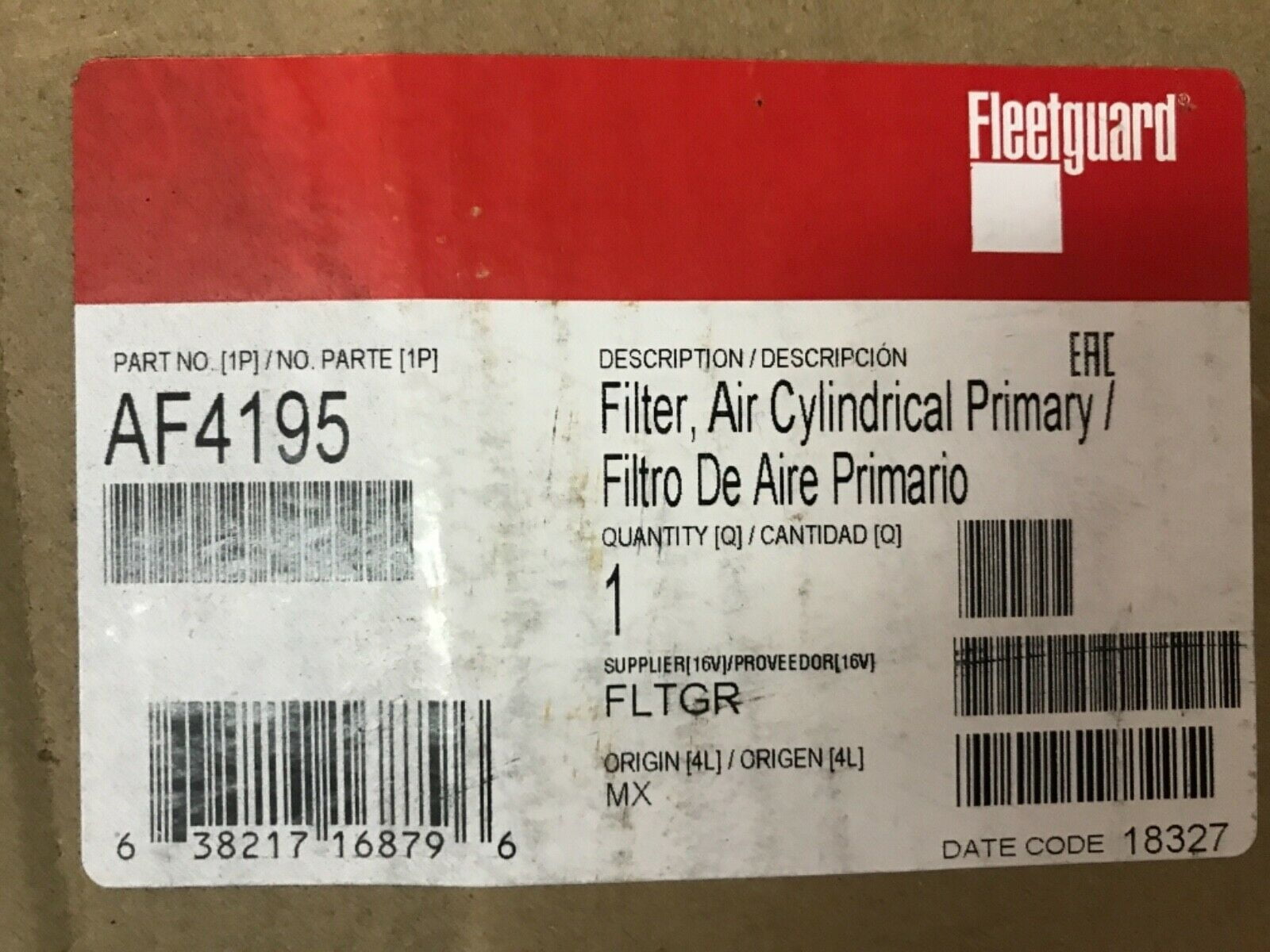 GENUINE OEM Fleetguard Air Filter - AF4195 - Walmart.com