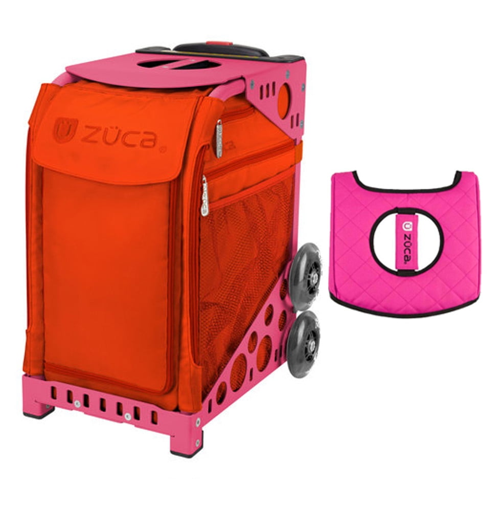 Zuca 18" Sport Bag - Persimmon with Black/Pink Seat Cover (Pink Frame ...