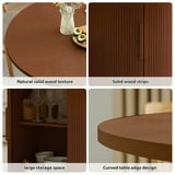 Wirrytor 47" Round Dining Room Table with Storage, Modern Round Table ...