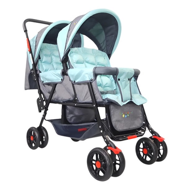 Carriola Doble Para Bebé Confety World Twiny Jst800 Gemelar Turquesa ...