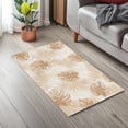 Creamy Beige Leaf Door Mat 16x24 Inch Modern Creamy Beige Palm Leaf ...