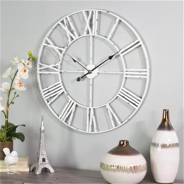 DecMode 36 x 36 In. Grey Wood Industrial Wall Clock - Walmart.com