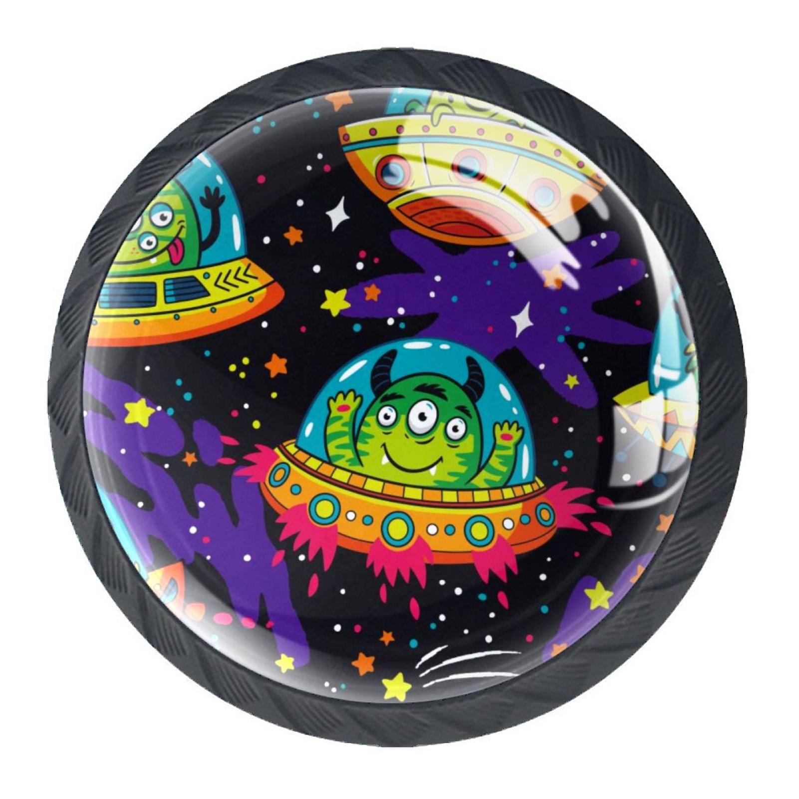 4 Pcs Alien Monsters Cartoon Knobs for Kitchen Cabinet Cupboard Dresser ...