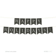 Black Gold Glitter Pennant Party Banner - Walmart.com