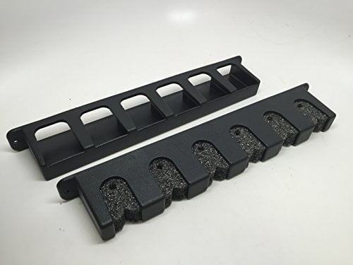 MARINE BOAT BLACK PLASTIC ROD STORAGE RACKS W/ FOAM VERTICAL 6 ROD ...