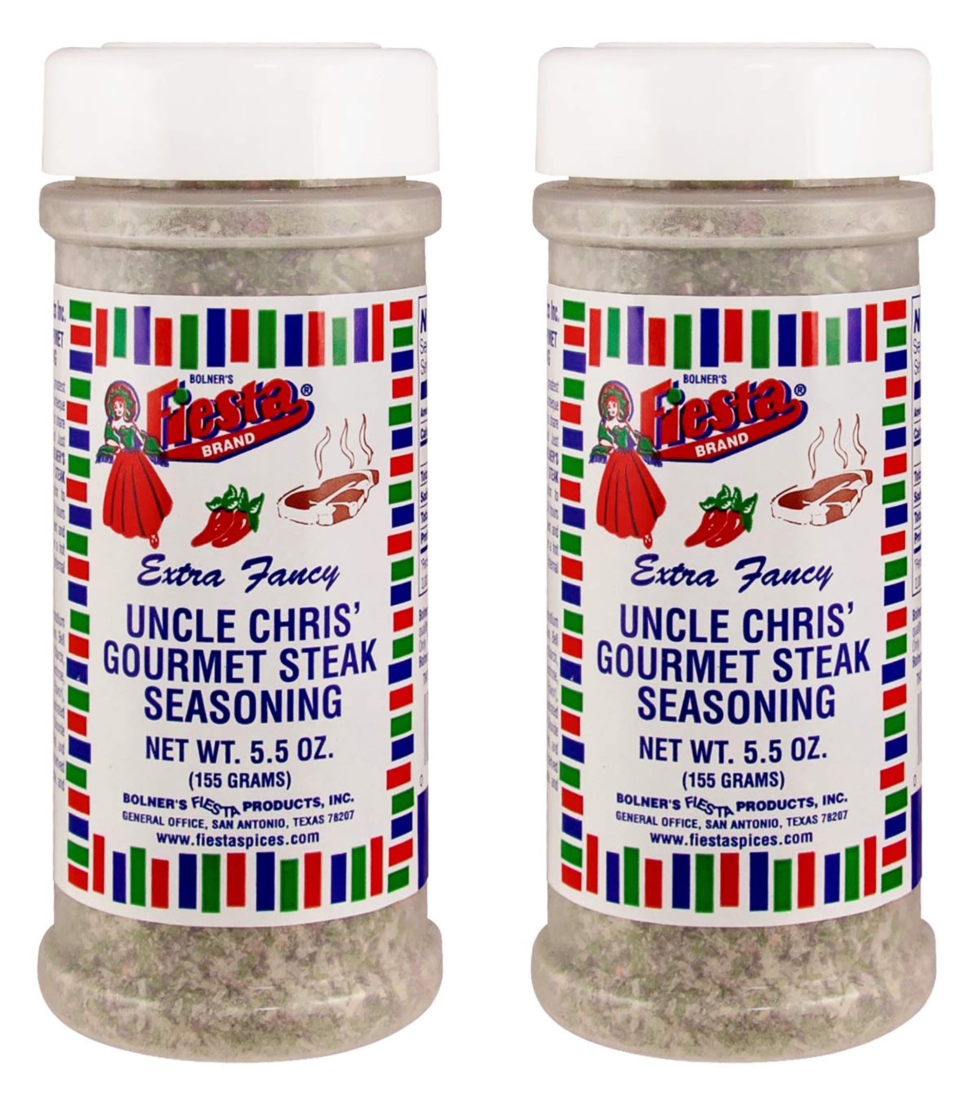 Bolner's Fiesta Uncle Chris' Gourmet Steak Seasoning, 5.5 Ounce (2 Pack ...