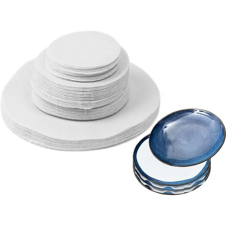 Set of 48 Felt Plate Storage Dividers Protectors Thick and Premium Soft ...