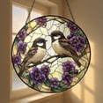 Birds with Lilac Window Suncatcher, Stained Glass Style Garden Inspired ...